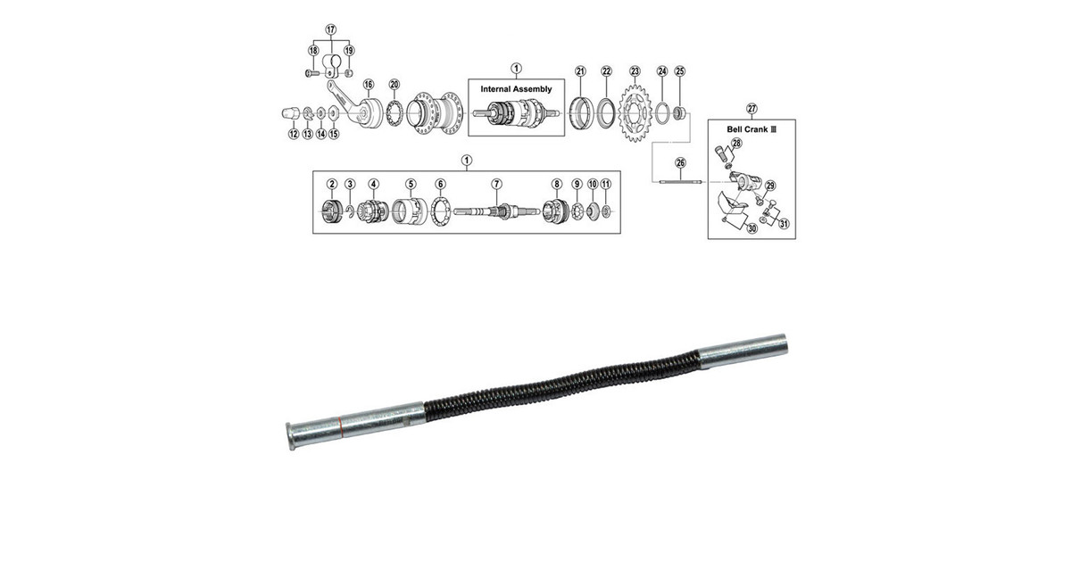 SHIMANO Nexus 3-speed (SG-3C40), push rod